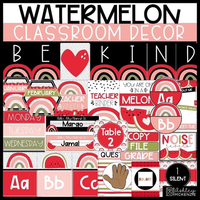 Watermelon Classroom Decor, Easy and Modern Classroom Decorations, Back ...