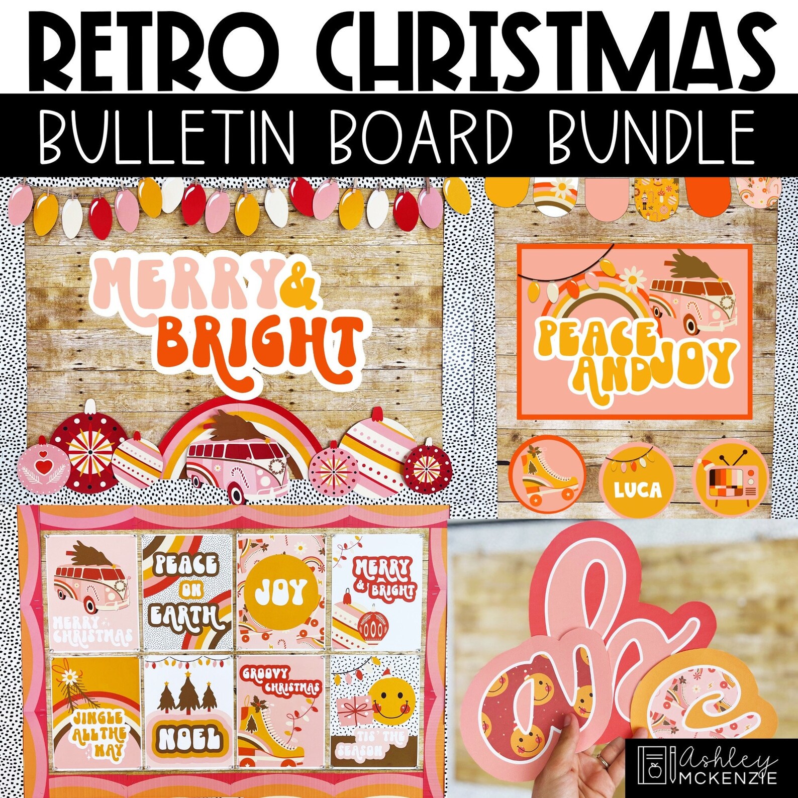 Retro Christmas Classroom Decor Bulletin Board Kit Classroom - Etsy