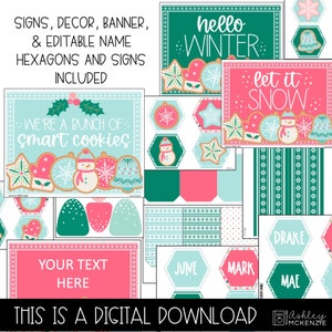 Winter Cookies Classroom Door Decor Kit, Easy Holiday Classroom ...
