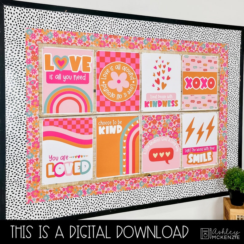 Valentine Love Classroom Decor Bulletin Board Kit Classroom - Etsy