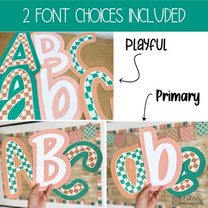 Modern Checkered Back to School Classroom Decor, Bulletin Board Kit ...