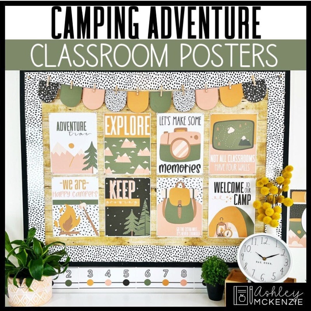 Camping Adventure Classroom Posters, Easy and Modern Classroom ...