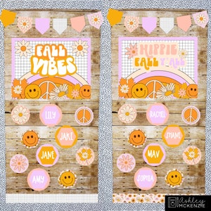 Retro Fall Bulletin Board Ideas Autumn Door Decor Groovy Classroom ...