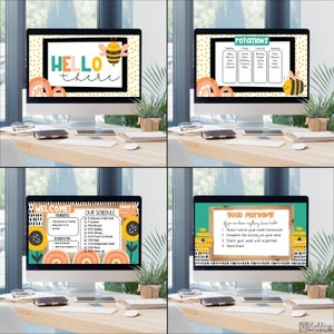 Honey Bee Google Slides and Powerpoint Templates, Bright Class Decor ...
