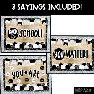 Black and White Terrazzo Back to School Bulletin Board Kit, Easy and ...