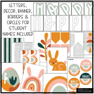 Spring Bulletin Board Kit, Hoppy Spring Theme, Easy Seasonal Classroom ...