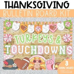 Thanksgiving Bulletin Board Ideas Autumn Door Decorating Football ...