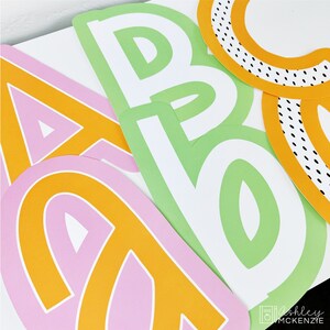 Sunshine Classroom Decor, A-Z Bulletin Board Letters, Punctuation, and ...