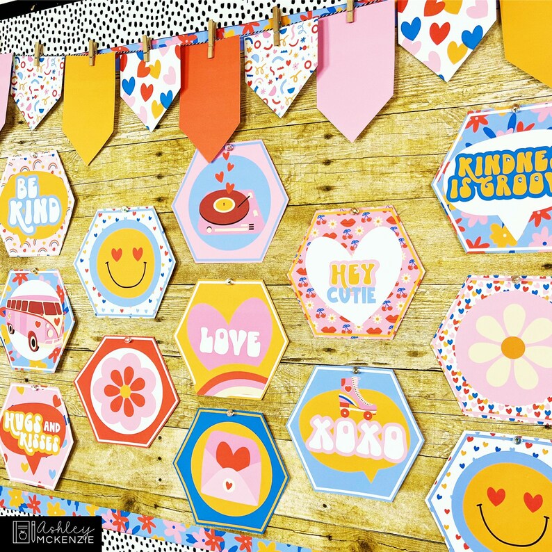 Valentine's Day Classroom Decor Bundle Retro Theme - Etsy