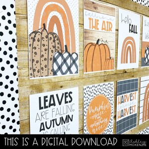 Fall Pumpkins Classroom Posters, Easy Halloween Classroom Decorations ...
