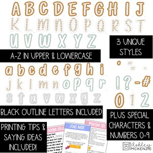 Winter Chill Classroom Decor, Primary Font A-Z Bulletin Board Letters ...