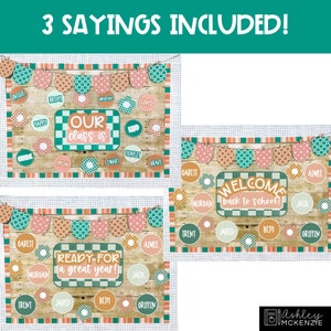 Modern Checkered Back to School Bulletin Board Kit, Easy and Modern ...