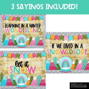Winter Classroom Decor, Snow Globe Bulletin Board Kit, Classroom ...