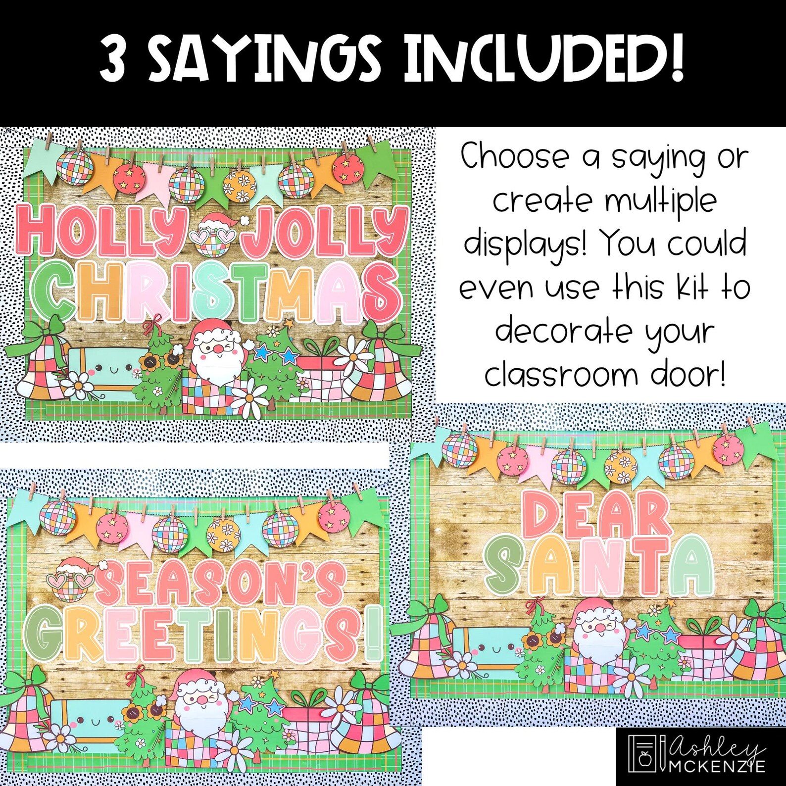 Holly Jolly Christmas Bulletin Board Kit December Bulletin Board Ideas ...