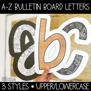 Black and White Floral Back to School Classroom Decor, Bulletin Board ...