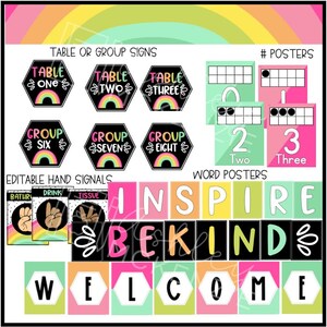 Rainbow Brights Classroom Decor Bundle, Bright Class Theme, Easy and ...