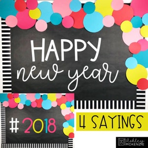 New Year's Resolutions Craftivity and Bulletin Board or Classroom Door ...