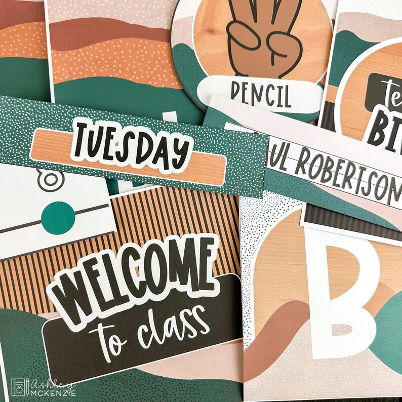 Abstract Landscape Themed Classroom Decor Bundle Editable - Etsy