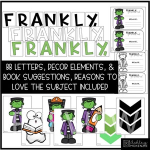 Halloween Frankenstein Bulletin Board or Classroom Door Decor, Easy ...