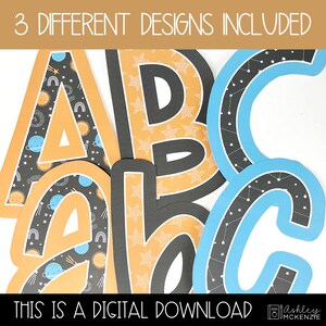 Outer Space Classroom Decor, A-Z Bulletin Board Letters, Punctuation ...