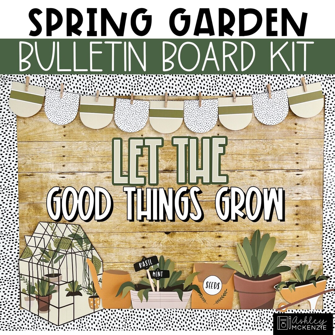 Spring Bulletin Board Kit, Spring Garden Theme, Easy and Modern ...