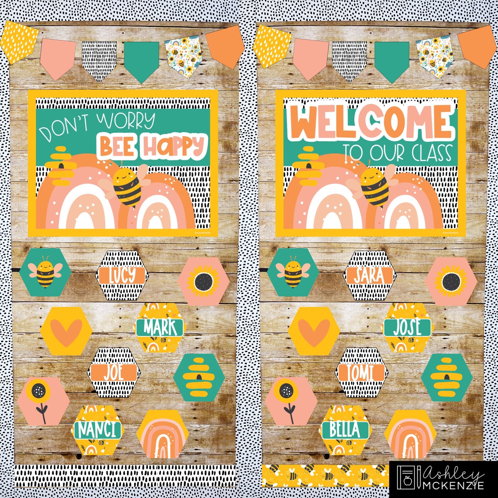 Honey Bee Classroom Door Decor Kit Back to School Easy and - Etsy