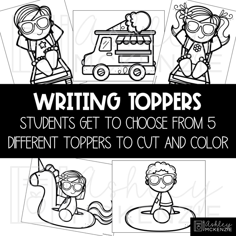 End of the Year and Summer Writing Crafts, May and June Creative ...