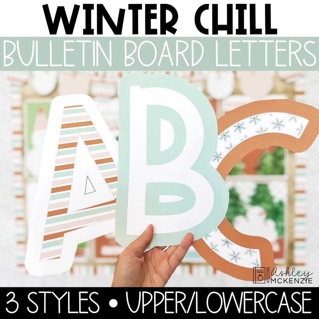 Winter Chill Classroom Decor, A-Z Bulletin Board Letters, Punctuation ...