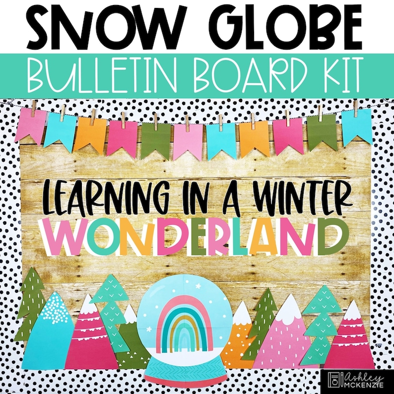 Winter Snow Globe Bulletin Board Kit, Classroom Decor (digital Download ...
