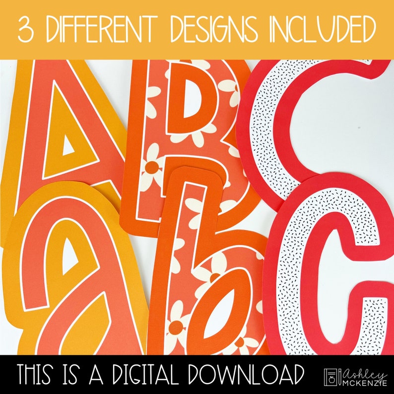 Daisy Dreams Classroom Decor A-Z Bulletin Board Letters - Etsy