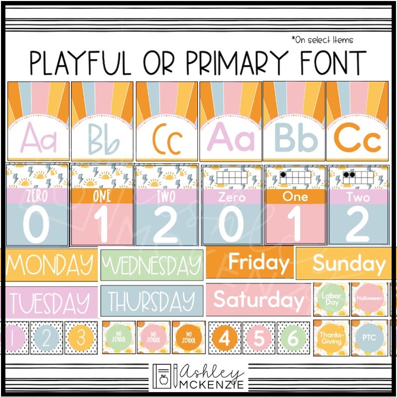 Sunshine Classroom Decor Bundle Calming Classroom Theme Back to School ...