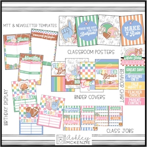 Sports Theme Classroom Decor Bundle Editable Bright Colors Classroom ...