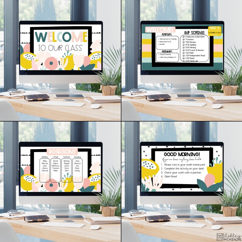 Daily Slides Morning Meeting Templates Bundle for All Year Digital ...