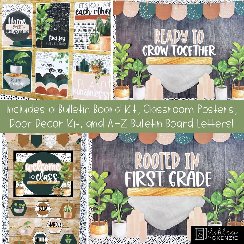 Plant Life Classroom Decor, Bulletin Board Kit, Classroom Posters, Door ...