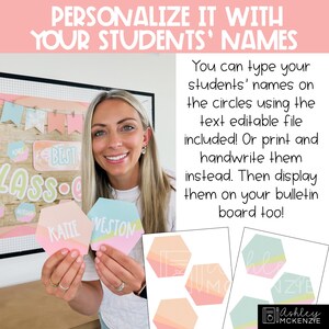 Marbled Pastel Back to School Bulletin Board Kit, Easy and Modern ...