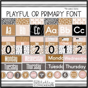 Boho Neutral Animal Print Classroom Decor Bundle, Easy and Modern ...