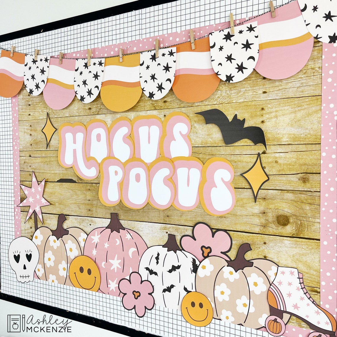Retro Halloween Classroom Decor Seasonal Bulletin Board Kit - Etsy
