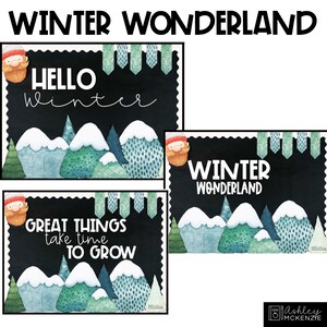 Winter Bulletin Board Kits Bundle, Seasonal Classroom Decor, Easy and ...