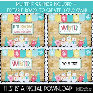 Winter Snowman Bulletin Board Kit, Easy Seasonal Classroom Decorations ...