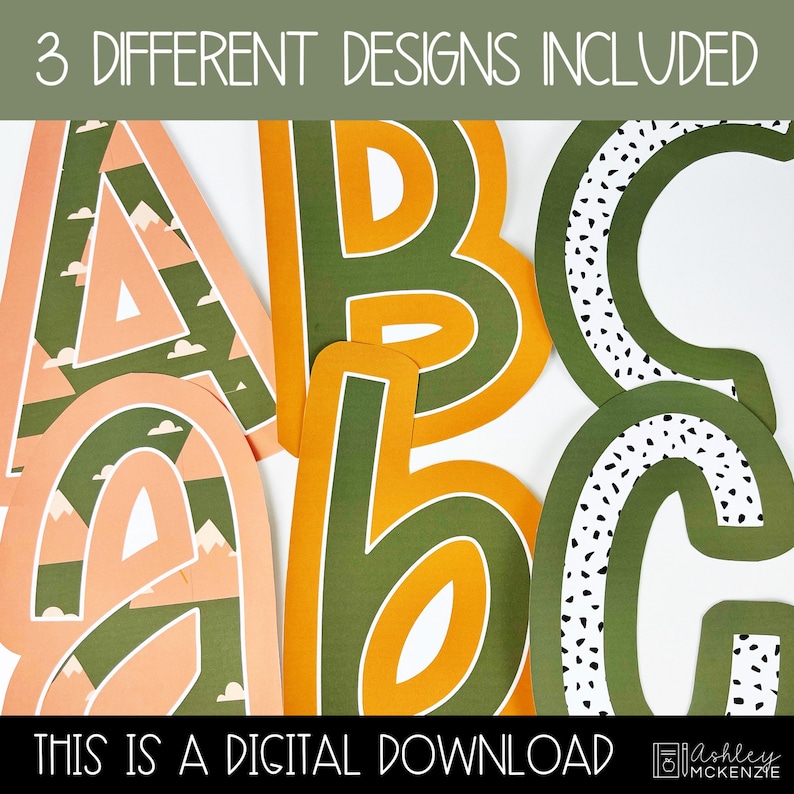 Camping Adventure Classroom Decor A-Z Bulletin Board Letters - Etsy