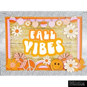 Retro Fall Bulletin Board Ideas Autumn Door Decor Groovy Classroom ...