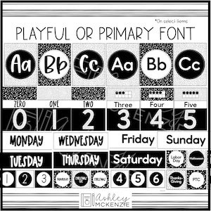Black and White Classroom Decor Bundle Neutral Classroom Theme Back to ...