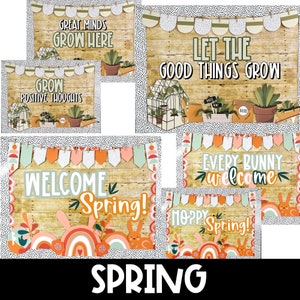 Bulletin Board Kits Bundle #4 Seasonal Classroom Decor for All Year 12 ...
