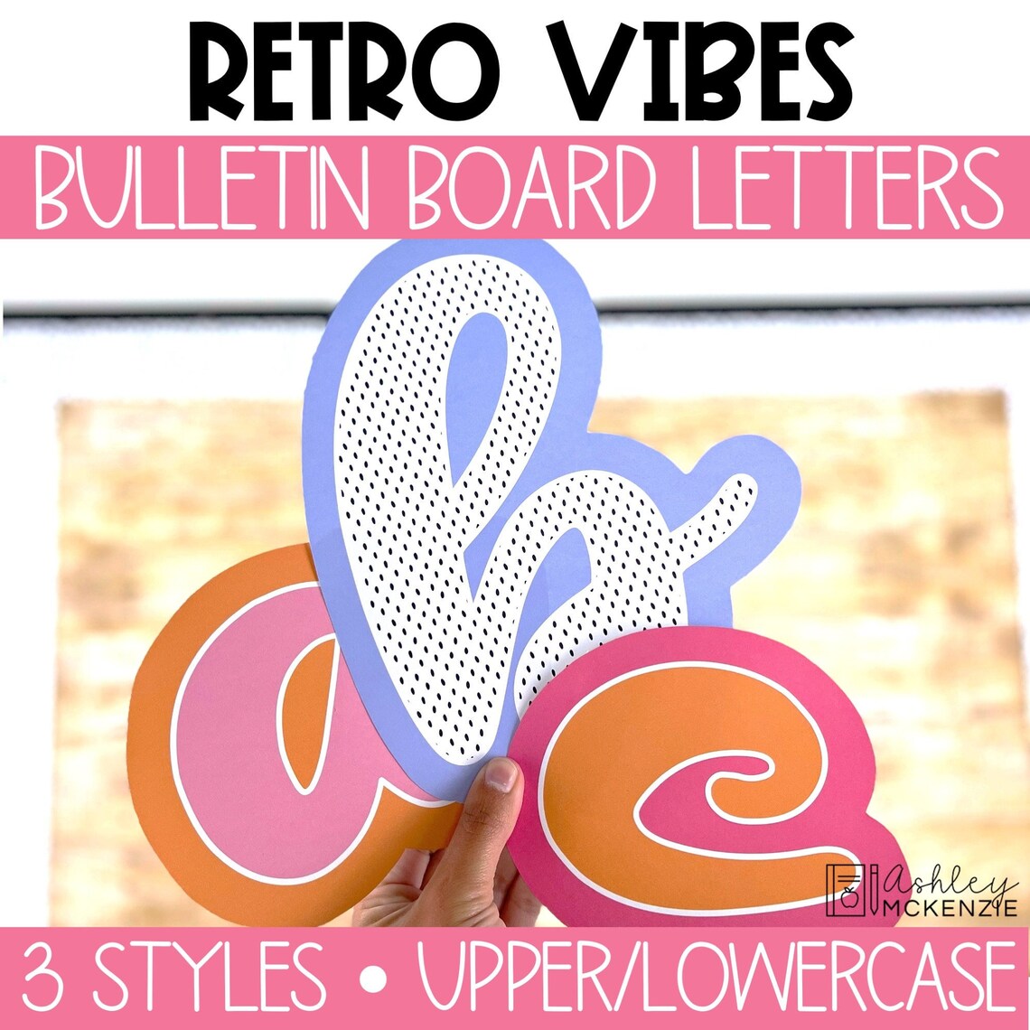 Retro Classroom Decor A-Z Bulletin Board Letters - Etsy