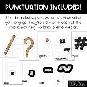 Black and White Floral Classroom Decor, A-Z Bulletin Board Letters ...