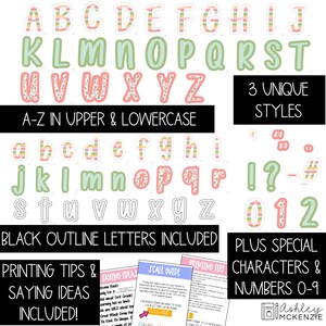 Christmas Bulletin Board Letters, Primary Font, Printable December ...
