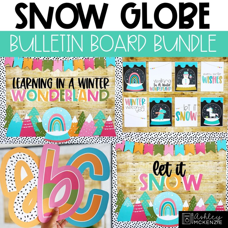 Winter Classroom Decor Snow Globe Bulletin Board Kit - Etsy