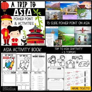 Continents and Countries Bundle, Powerpoint Lessons and Activities Pack ...