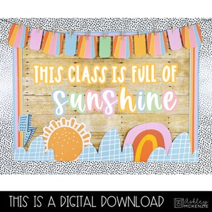 Sunshine Classroom Theme Back to School Bulletin Board Kit Elementary ...