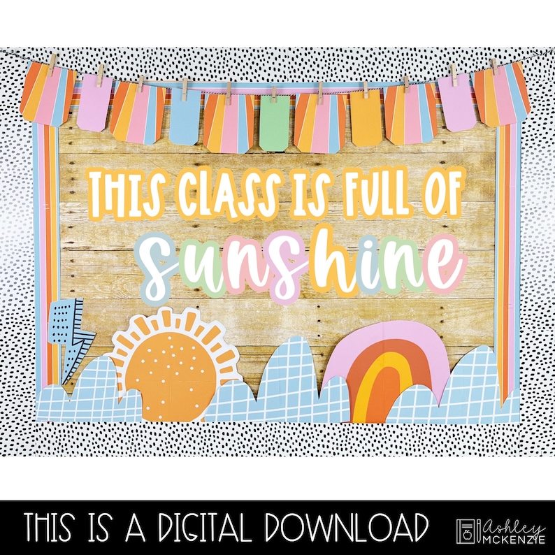 Sunshine Classroom Theme Back to School Bulletin Board Kit Elementary ...